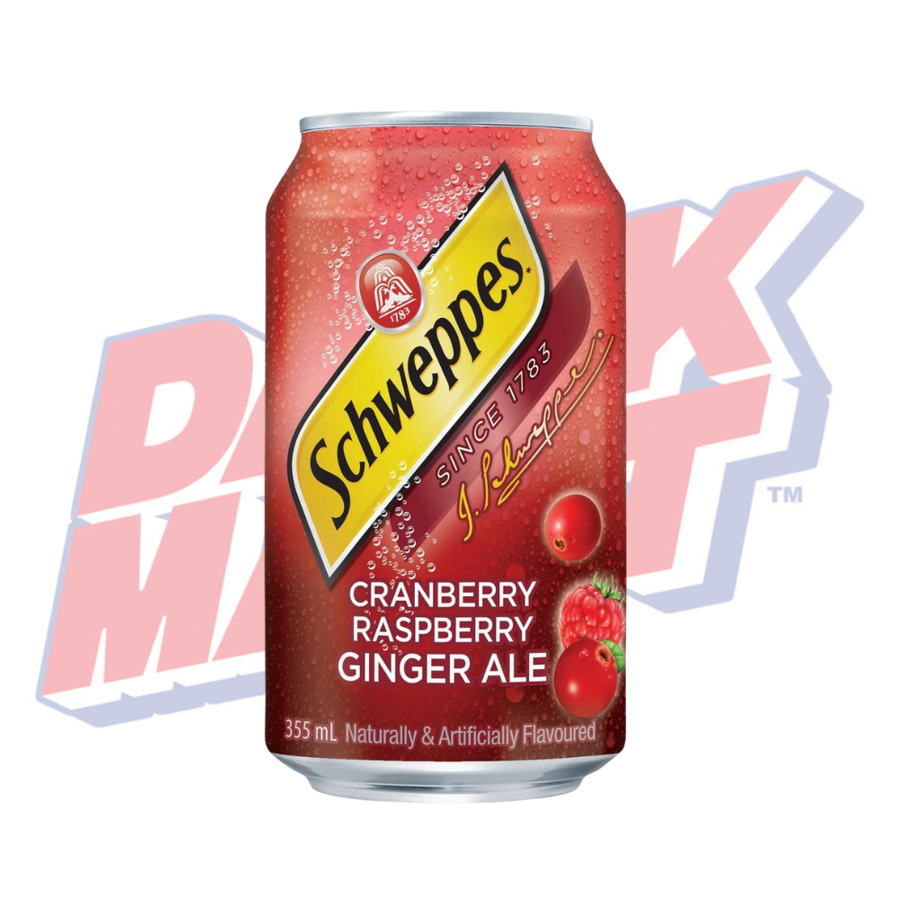 Schweppes Cranberry Raspberry Ginger Ale - 355ml – DANK MART